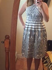 Porcelain Criss Cross Dress by ELLIATT for $30 - $50 | Rent the Runway