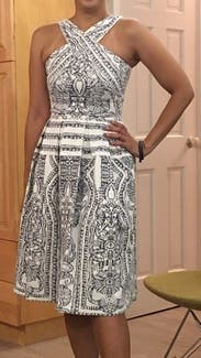 Porcelain Criss Cross Dress by ELLIATT for $50 - $70 | Rent the Runway